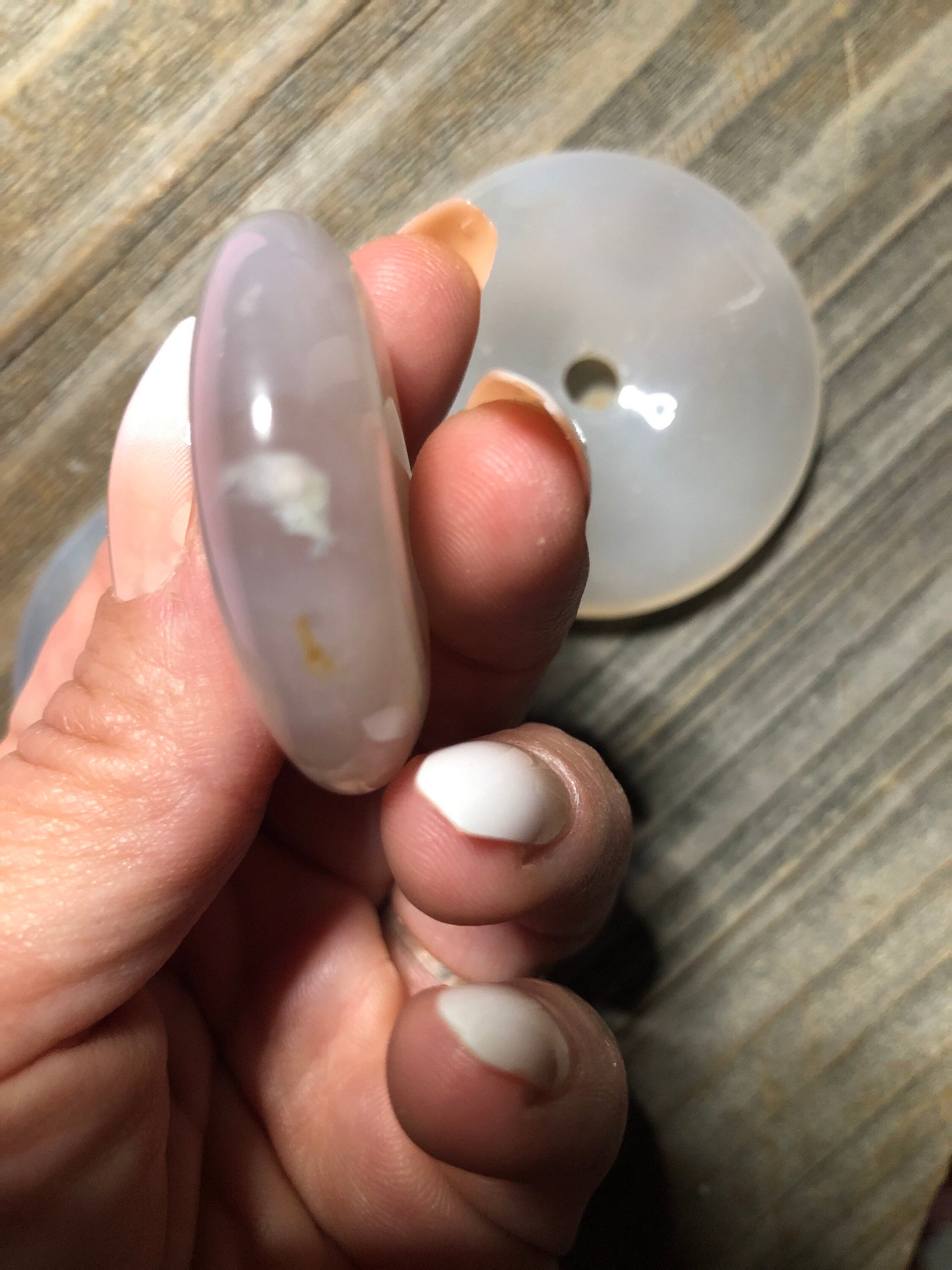 Set of Three Agate Pi-stones - Etsy UK