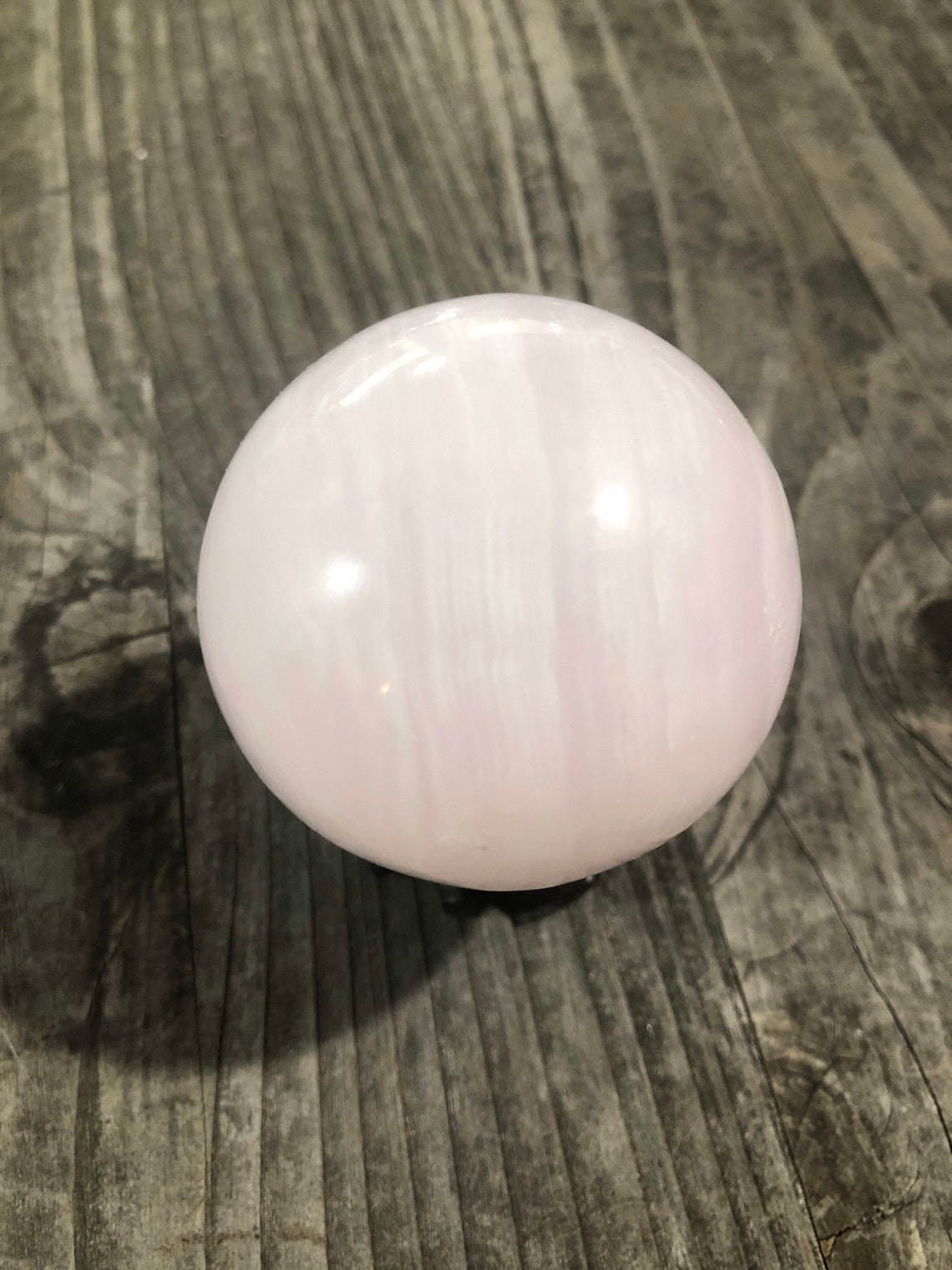 UV Reactive glowing Banded Pink Calcite Mangano Sphere - Etsy