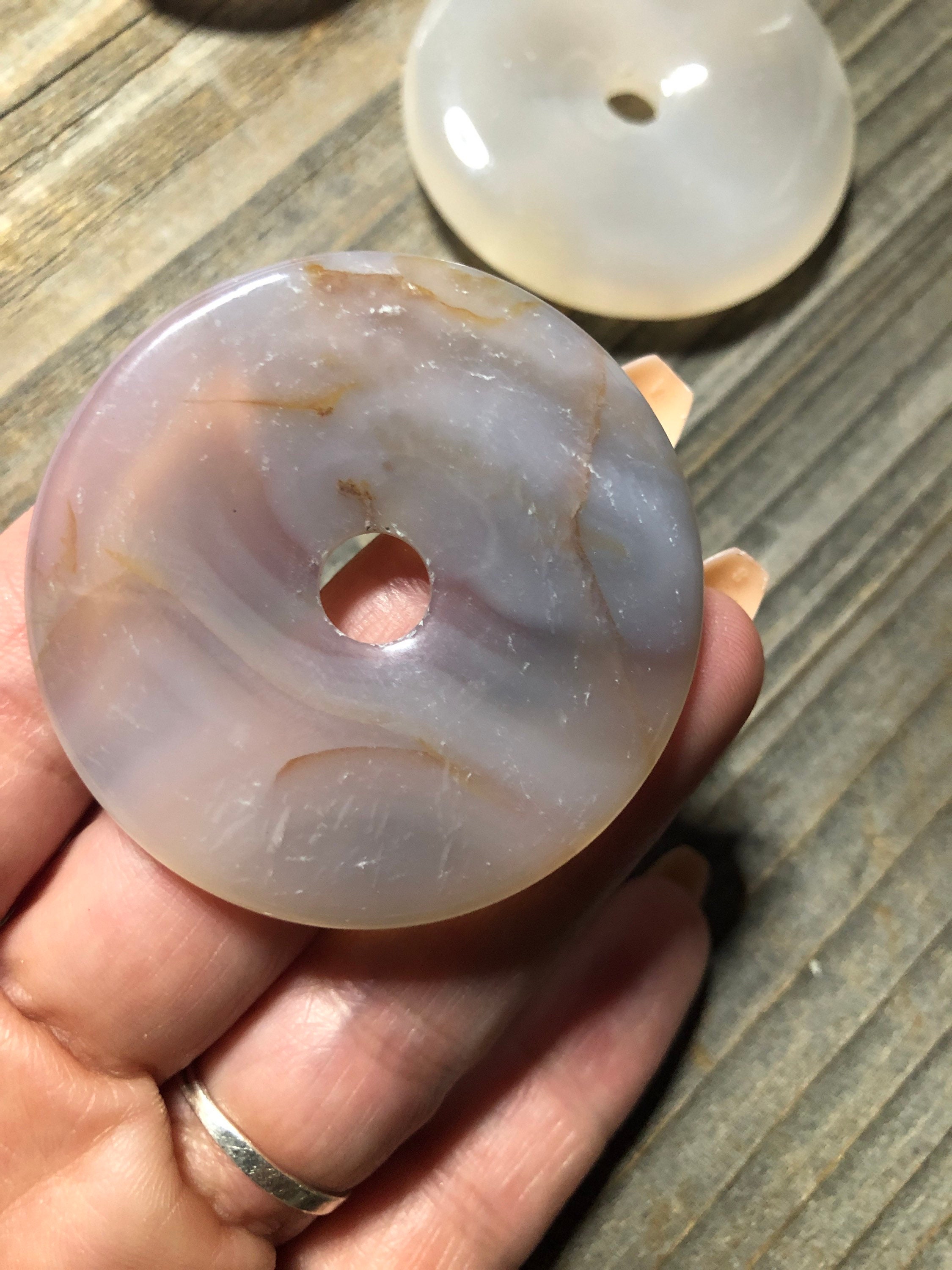 Set of Three Agate Pi-stones - Etsy UK