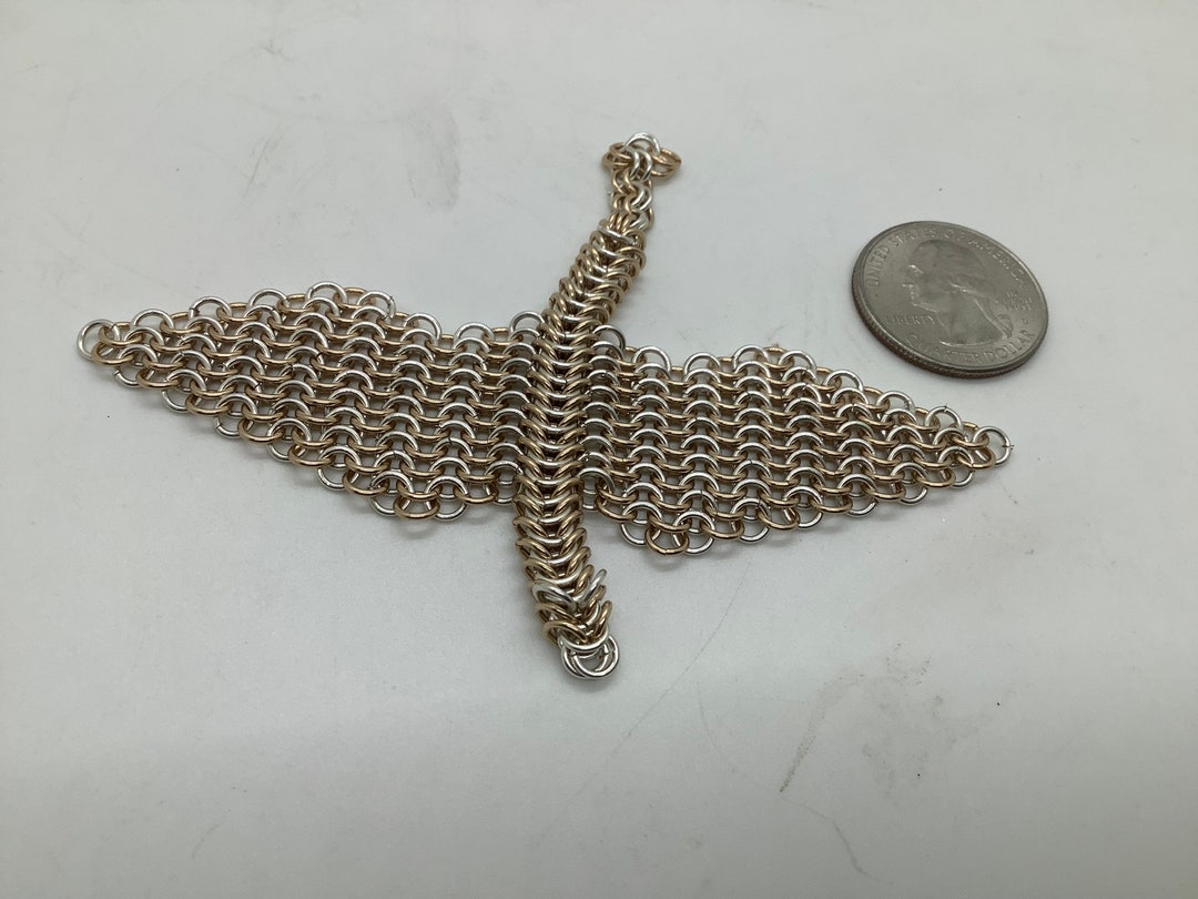 Mini Version Gold/silver Chainmail Dragon - Etsy