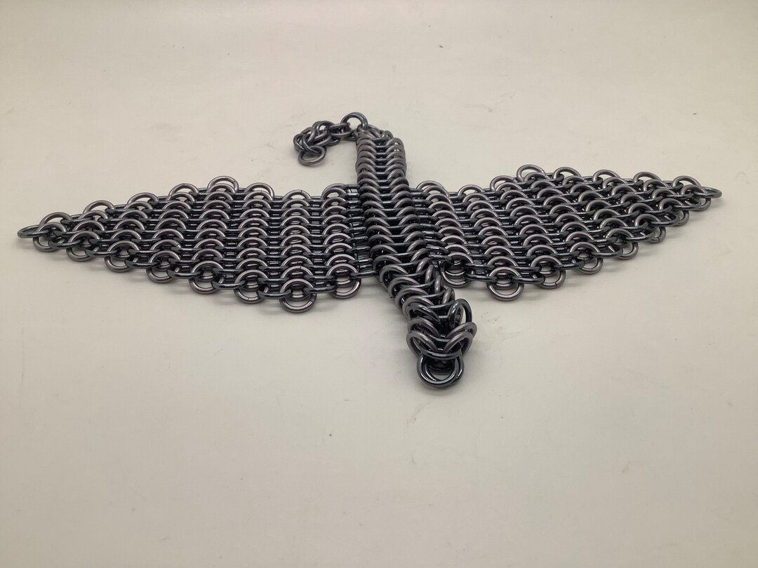 Black Ice/gunmetal Grey Chainmail Dragon - Etsy