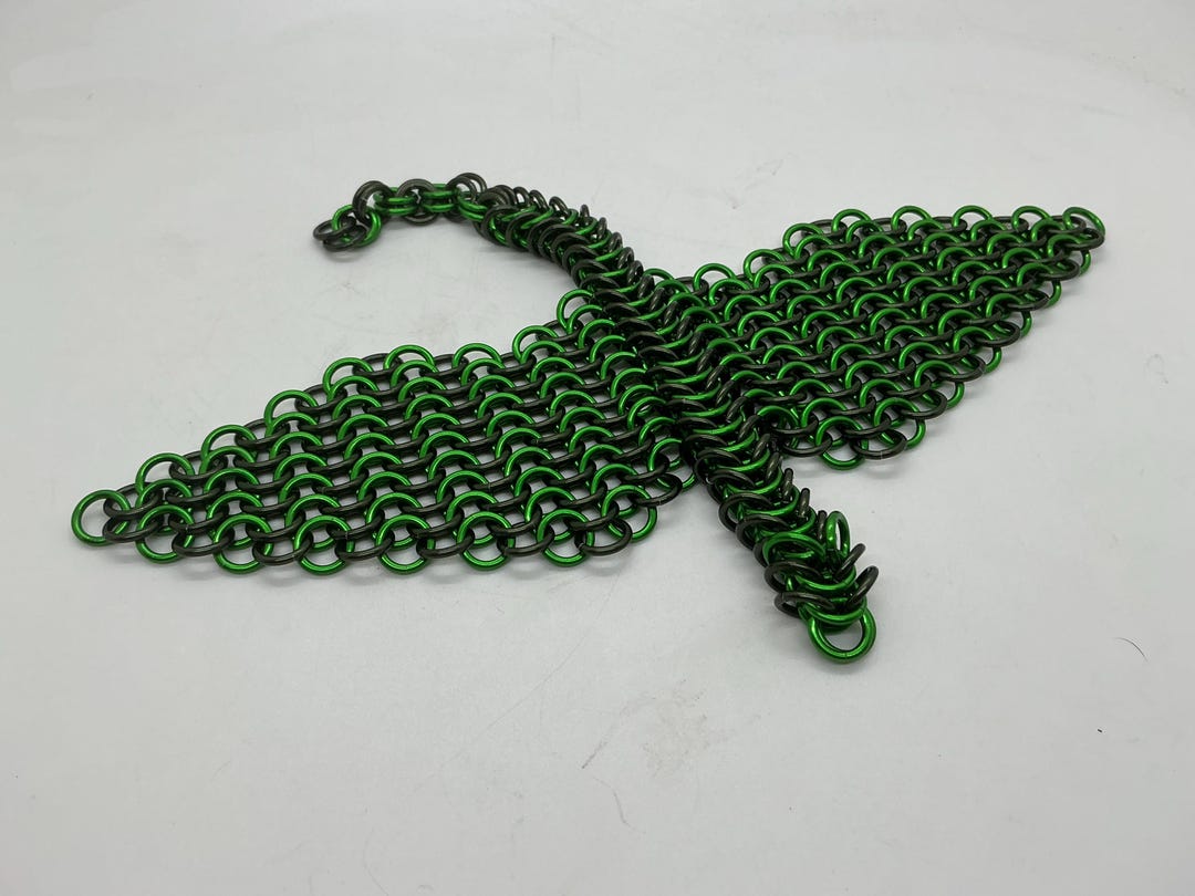 Green/dark Green Chainmail Dragon - Etsy