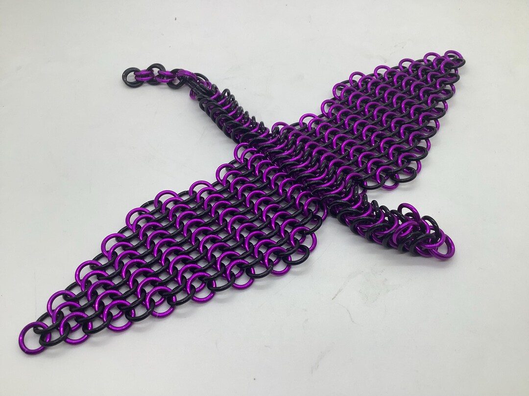 Purple/black Chainmail Dragon - Etsy