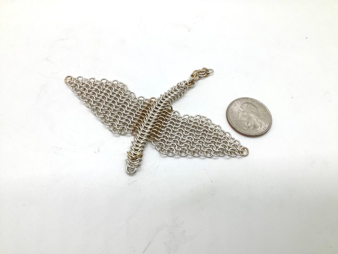 Mini Version Fine Silver Chainmail Dragon - Etsy
