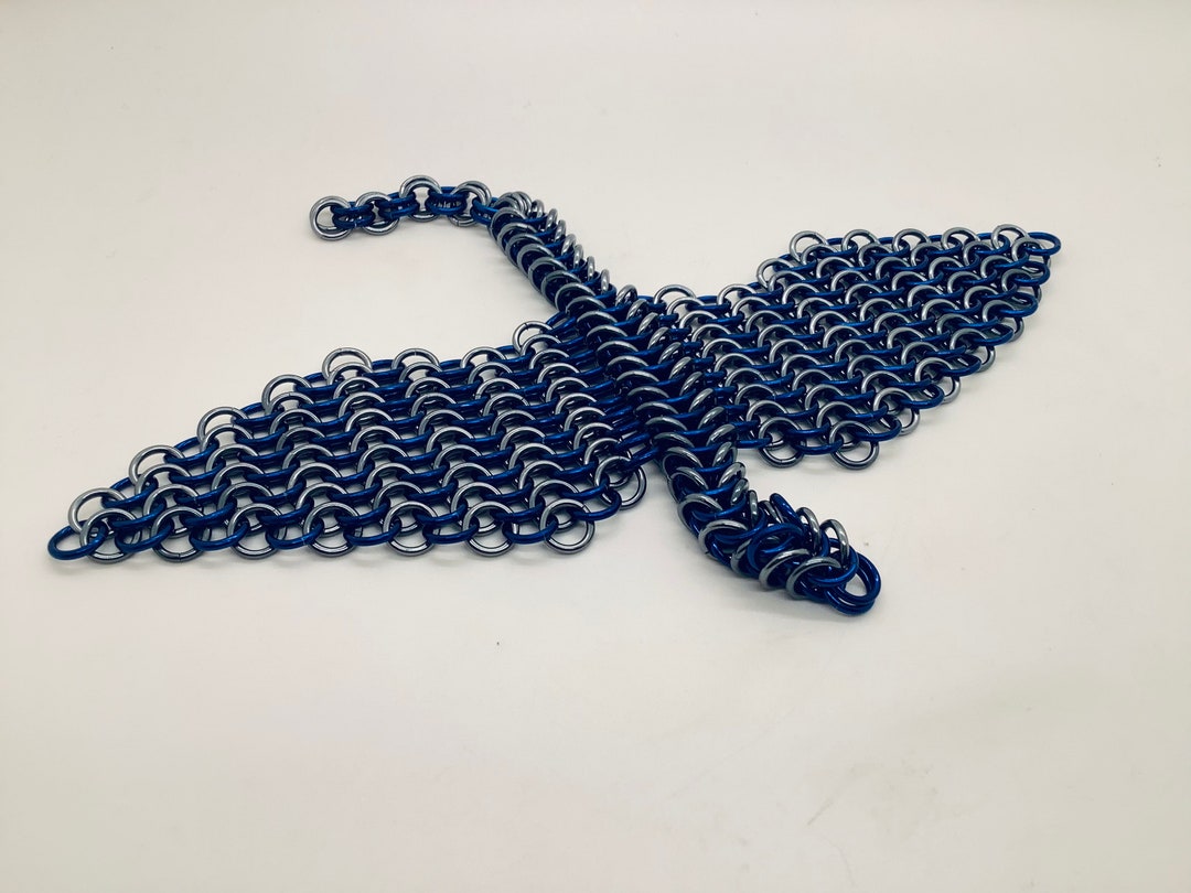 Dark Blue/black Ice Chainmail Dragon - Etsy