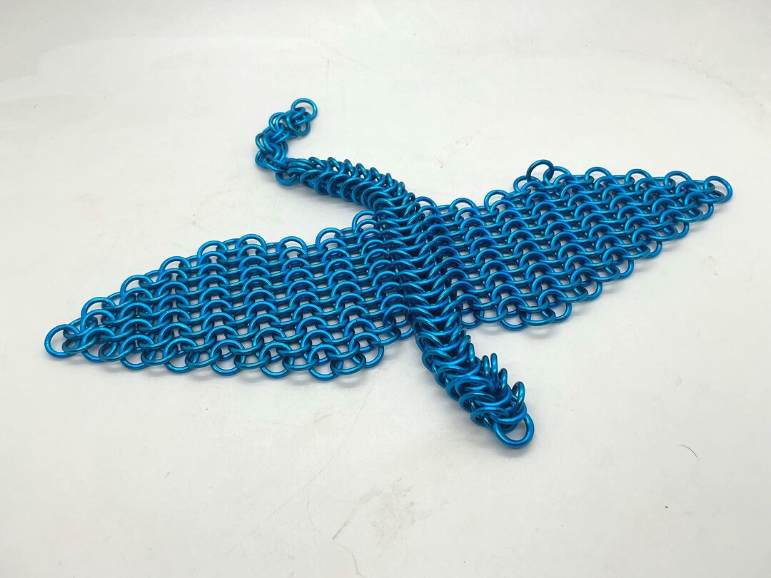 Blue Two Tone Chainmail Dragon - Etsy
