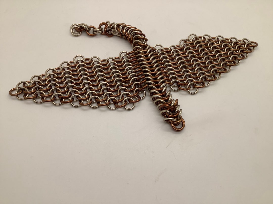 Bronze/champagne Chainmail Dragon - Etsy