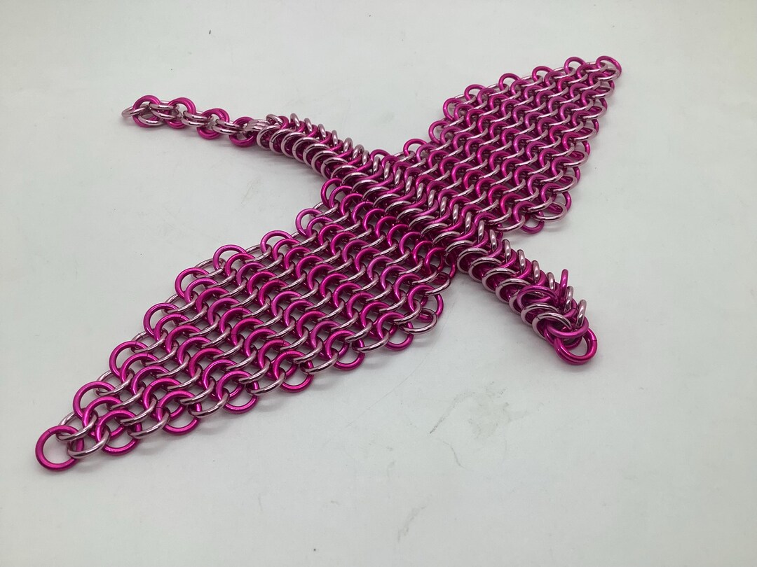 2 Tone Pink Chainmail Dragon - Etsy