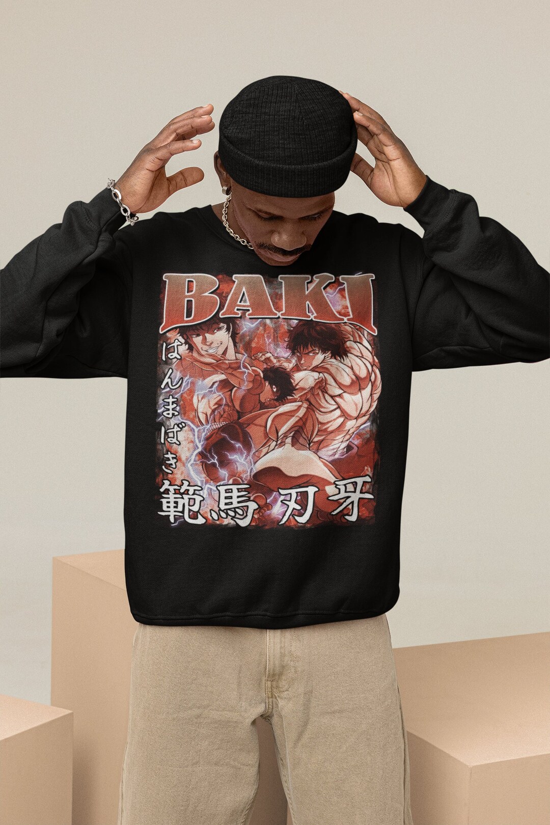 Baki Anime Sweater: Vintage Baki Hanma Shirt, 90s Anime, Baki the ...