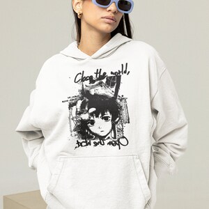 Unisex, Anime Hoodie, 90s Anime Vintage Sweater, Otaku Ropa, Japanese ...