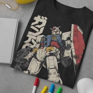 Unisex, Gundam Shirt, 90s Anime Shirt, Vintage Shirt, Robot Anime ...