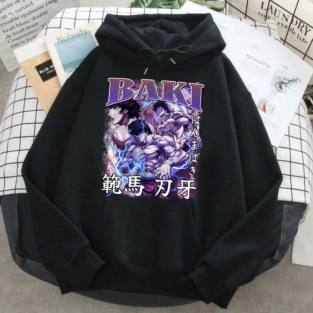 Baki Anime Hoodie: Vintage Baki Hanma Shirt, 90s Anime, Baki the ...