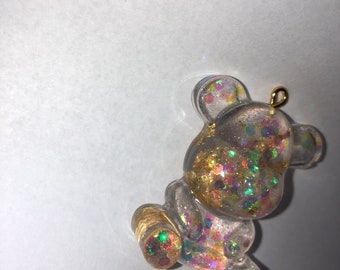 Cute Resin Teddy Bear Key Chain Pendant. - Etsy