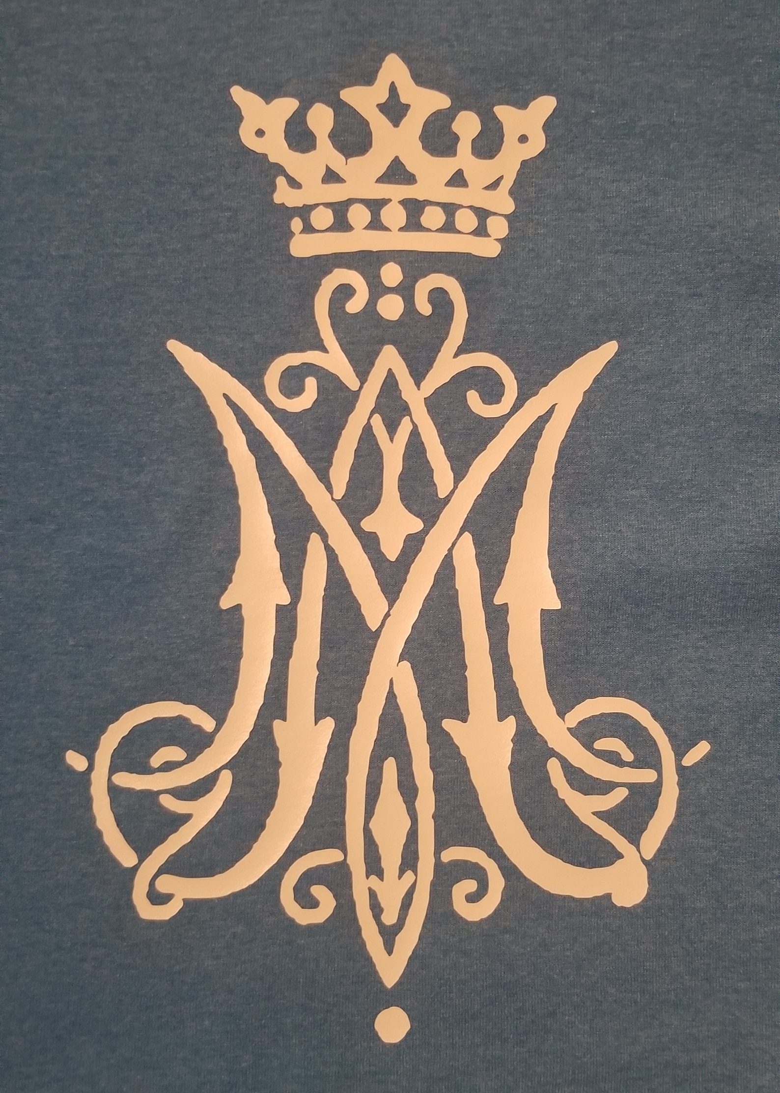 Marian Monogram-Crown. Virgin Mary tshirt sweatshirt hoodie | Etsy