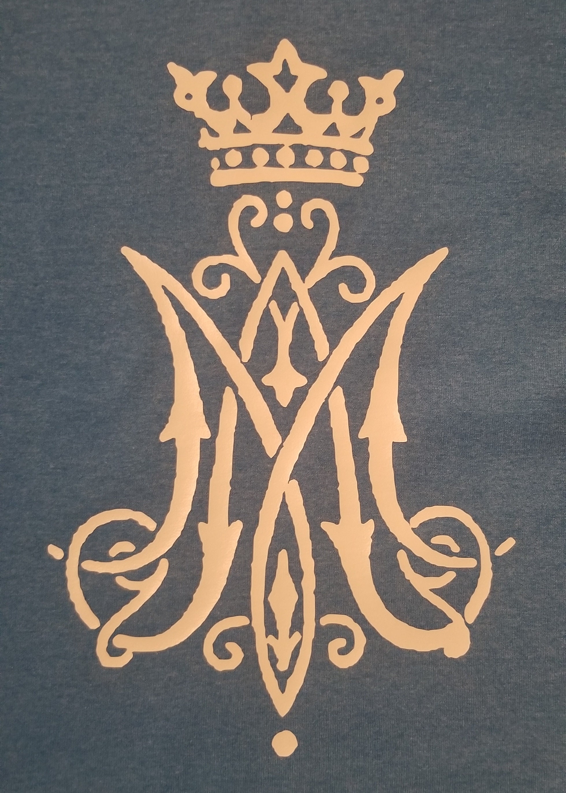 Marian Monogram-Crown. Virgin Mary tshirt sweatshirt hoodie | Etsy
