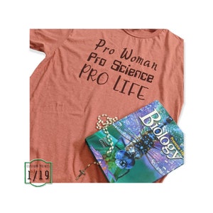 Pro Woman Pro Science Pro Life Secular. Catholic T-shirt - Etsy