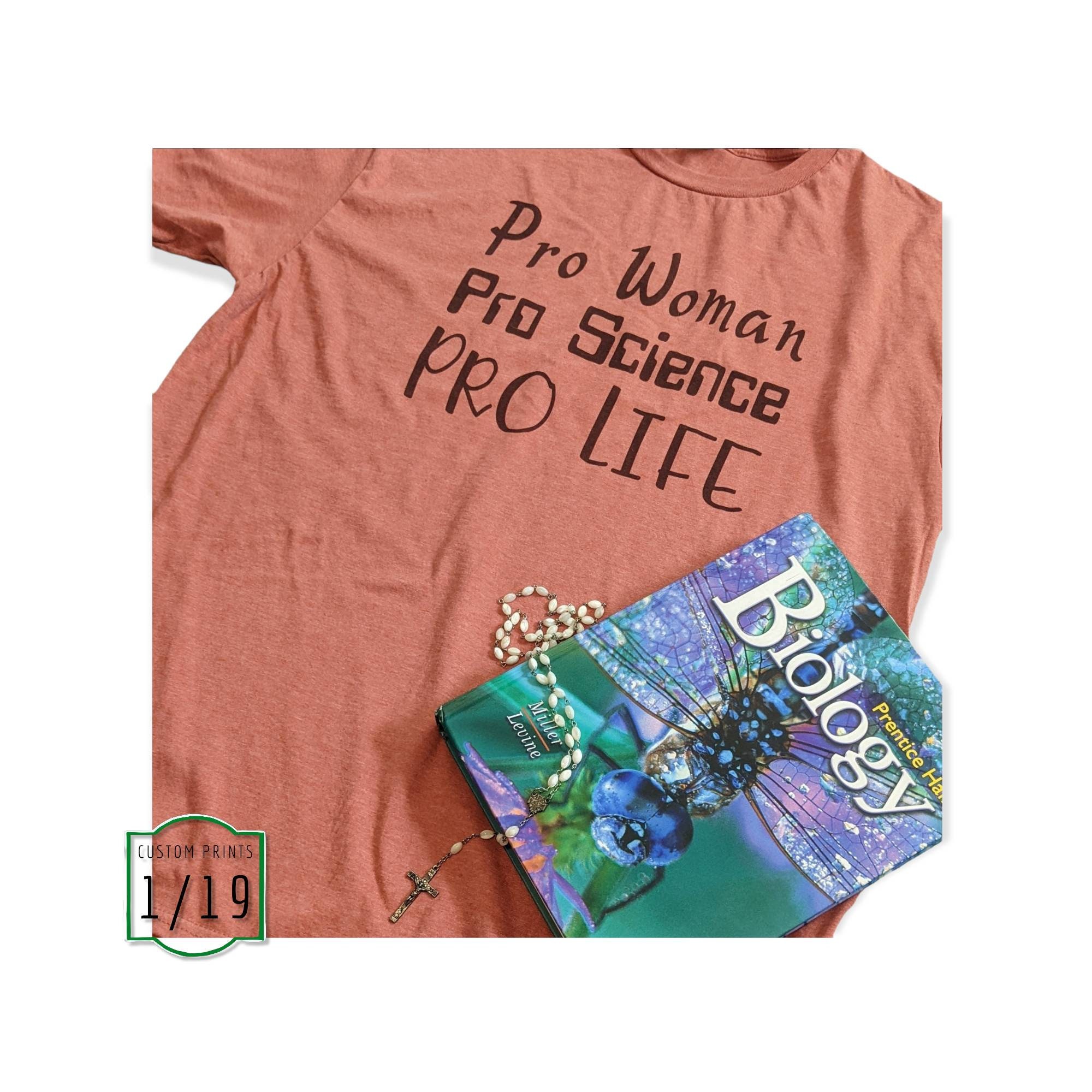 Pro Woman Pro Science Pro Life Secular. Catholic T-shirt - Etsy