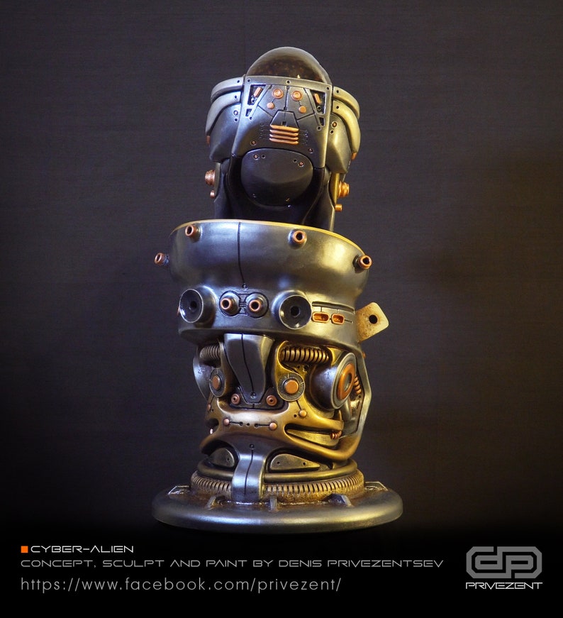 Cyber-Alien Resin bust Alien sculpture Xenomorph sculpture | Etsy