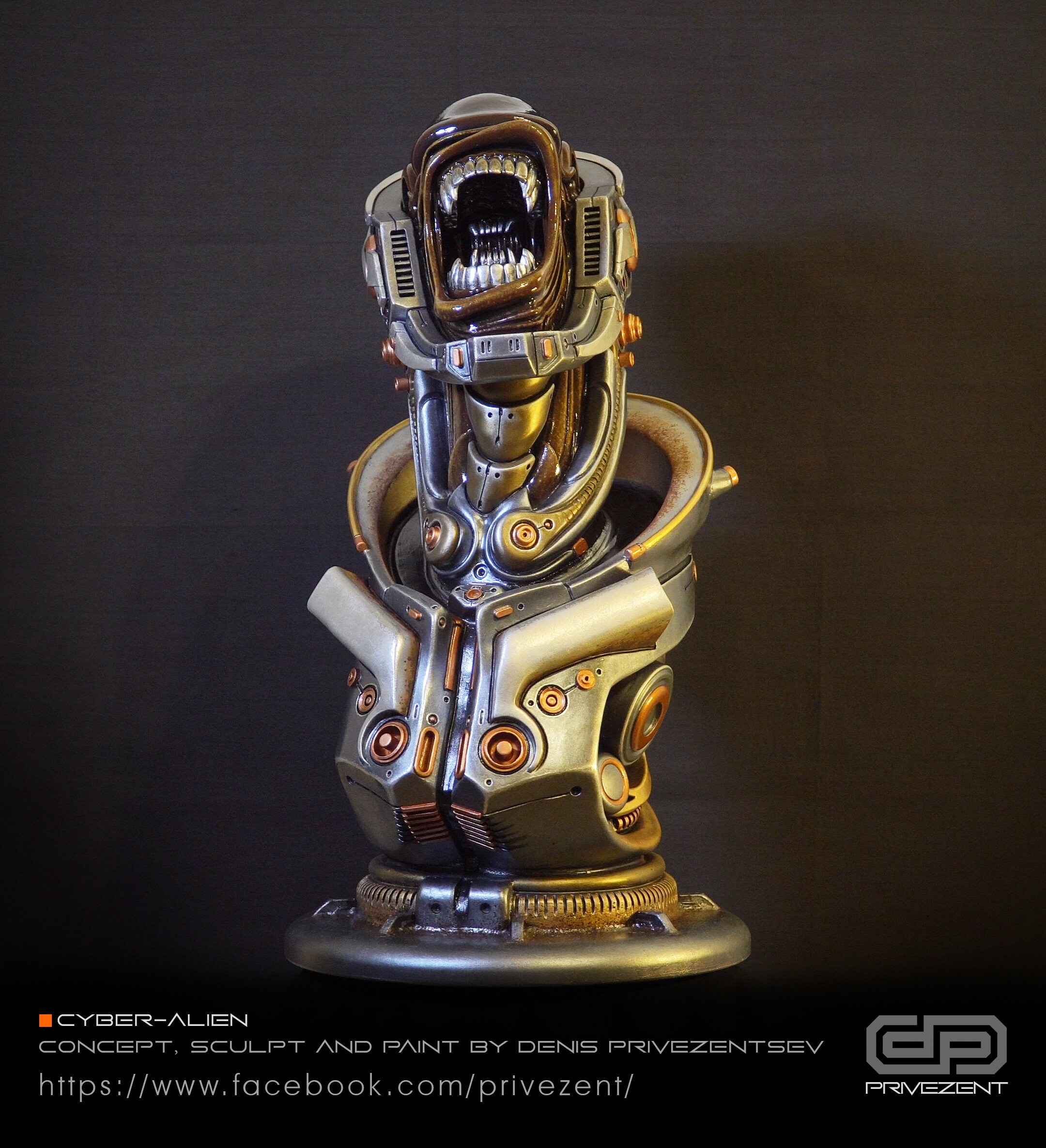 Cyber-Alien Resin bust Alien sculpture Xenomorph sculpture | Etsy