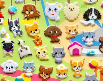 Puffy Dog Stickers - Etsy