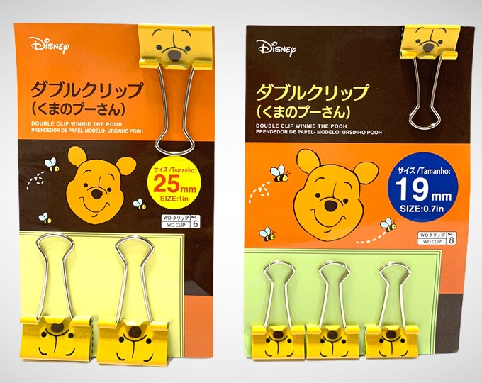 Winnie the Pooh Binder Clips Disney Paper Clips Office Supplies ...