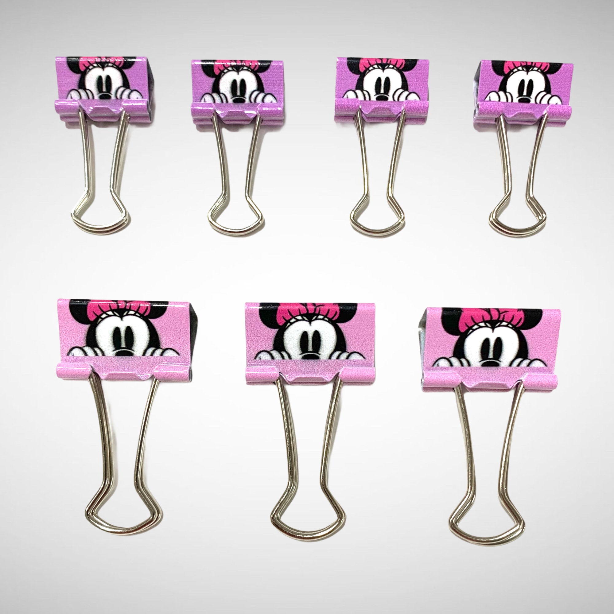 Minnie Mouse Binder Clips Disney Paper Clips Office | Etsy