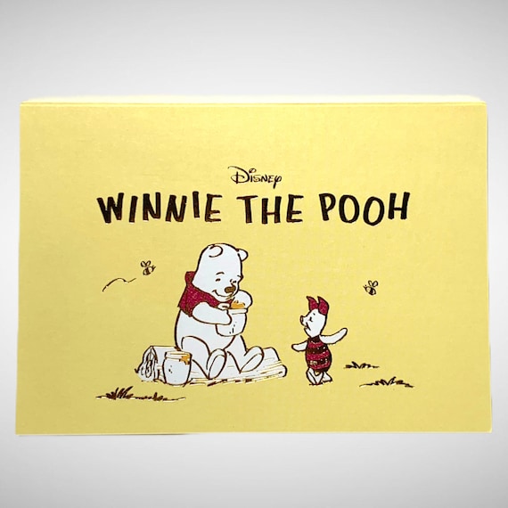 Winnie the Pooh Gold Foil Notepad Memo Pad Stationery | Etsy UK