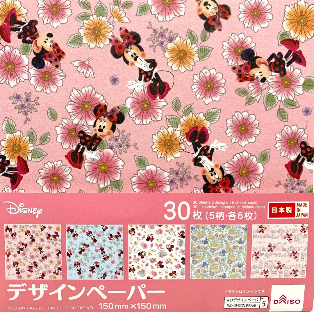 Minnie Mouse Origami Paper – Scrapbooking – Card Making – Origami ...