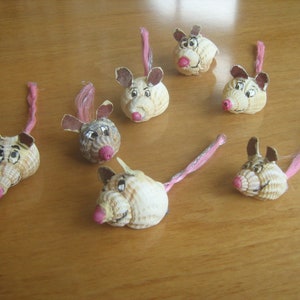 Seashell Mouse Family -felixstowe Beach Origins-positive Vibes! - Etsy