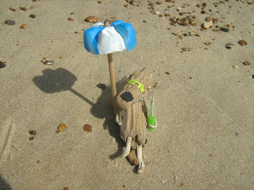 Beach Dog Sculpture-driftwood/sea Plastics ,made at Felixstowe Beach - Etsy