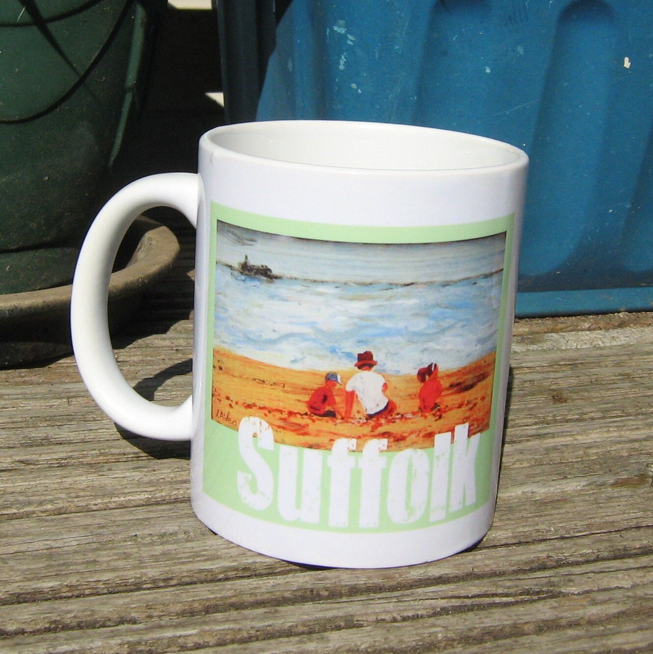 Suffolk Art Mug/ Beach Art From Felixstowesuffolk - Etsy