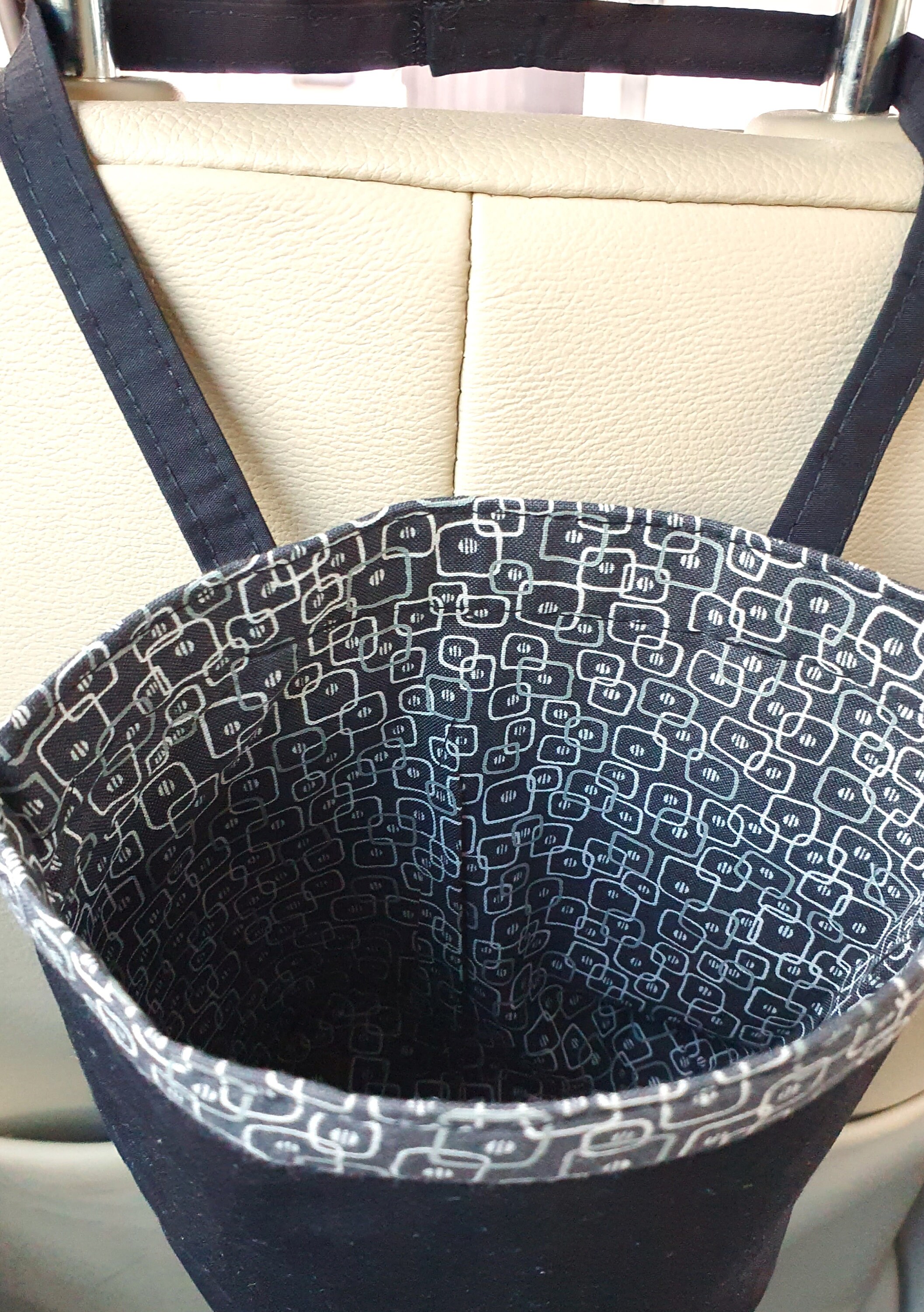 Fabric Trash Bag Black and Grey Fabric Men's Car - Etsy