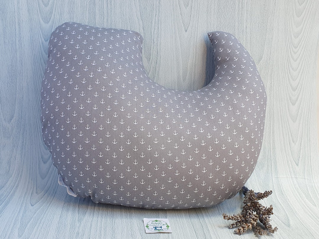 Breast Cancer, Grey White Anchors, Mastectomy Pillow, Cancer Gift for ...