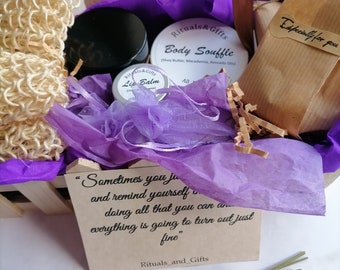 Lavender Self Care Gift Box Stress Relief Care Package - Etsy