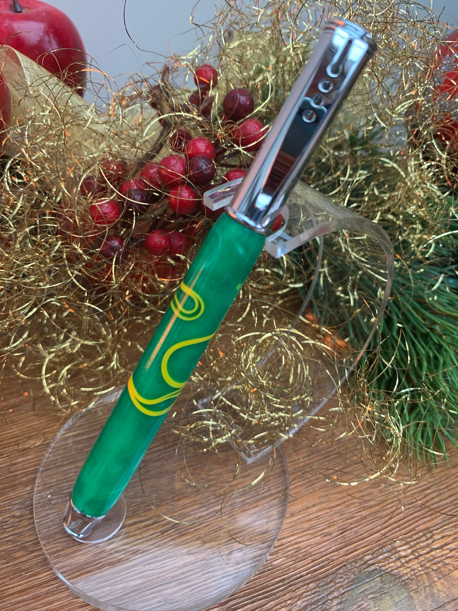 Handmade Pen. Bright Green Luxury Rollerball Pen. - Etsy