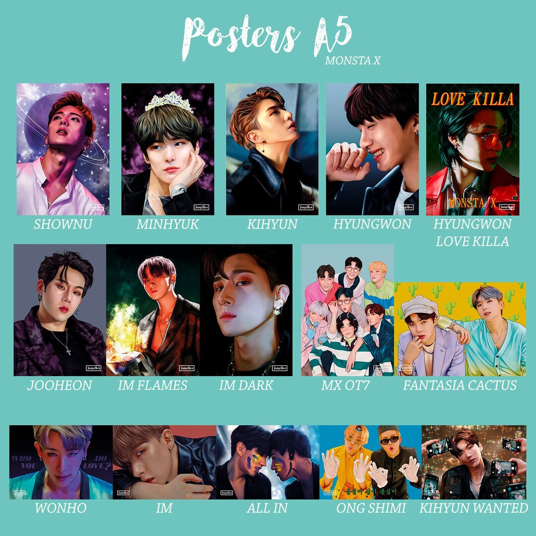 Prints Monsta X A5 - Etsy