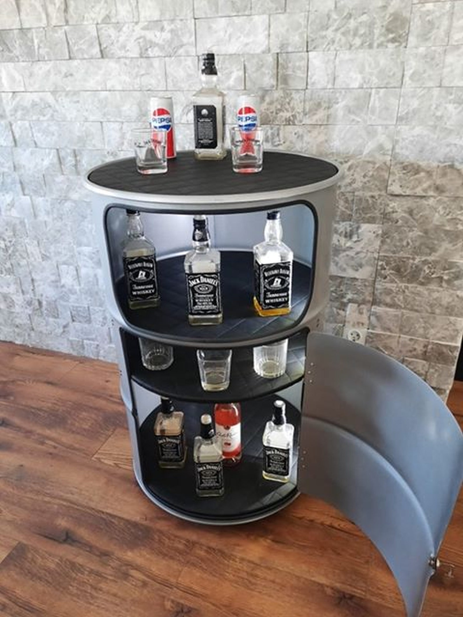 Bar Cabinet / Locker Made Form Oil Barrel - Etsy