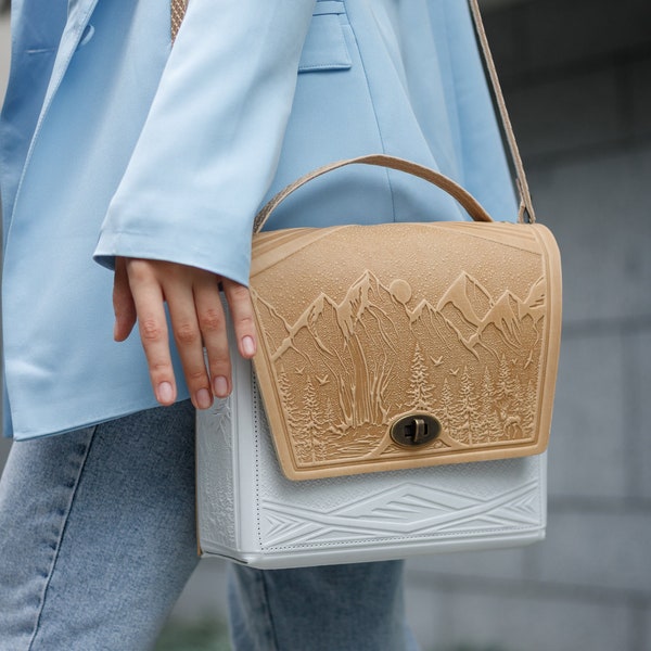 Embossed Leather Bag - Etsy