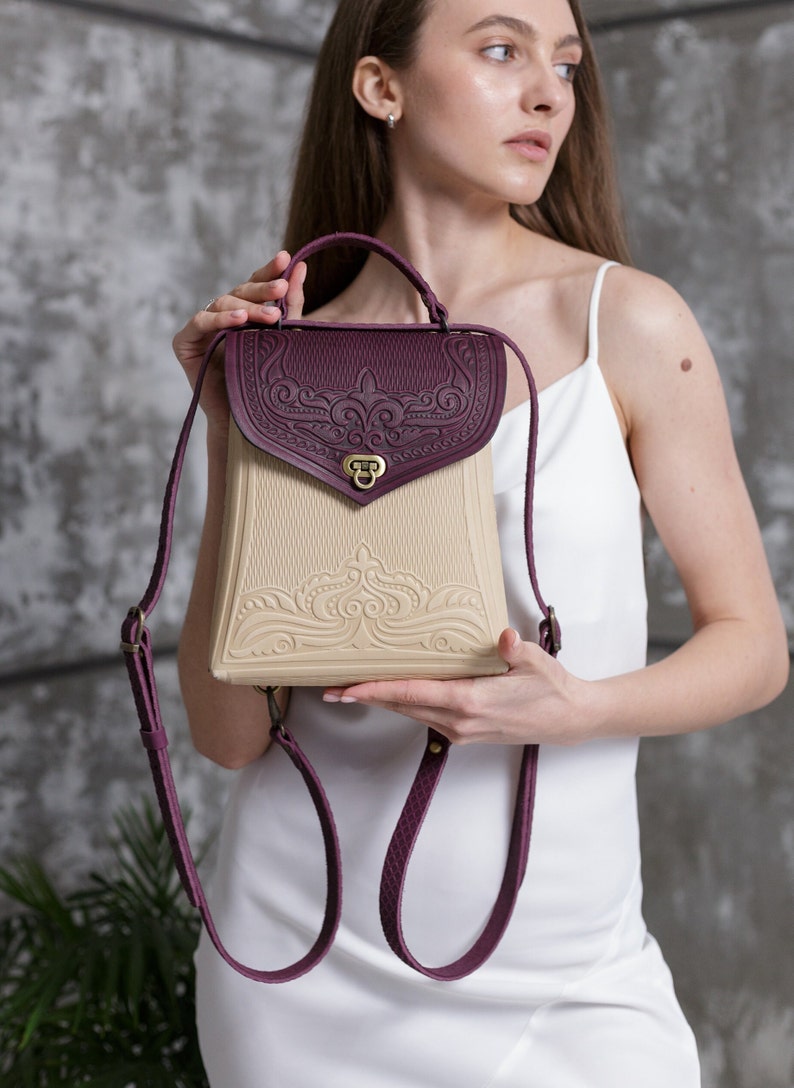 Handmade Genuine Leather Backpack: Convertible Shoulder Bag - Etsy Finland