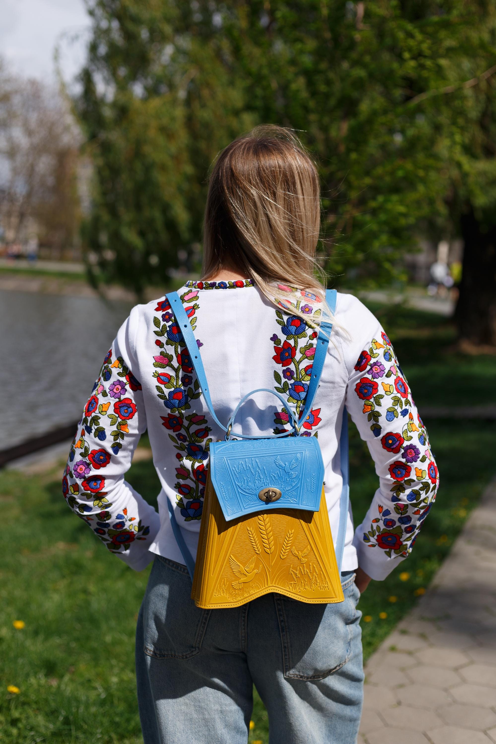 Embossed Leather Backpack: Handmade Vintage Rucksack Gift - Etsy