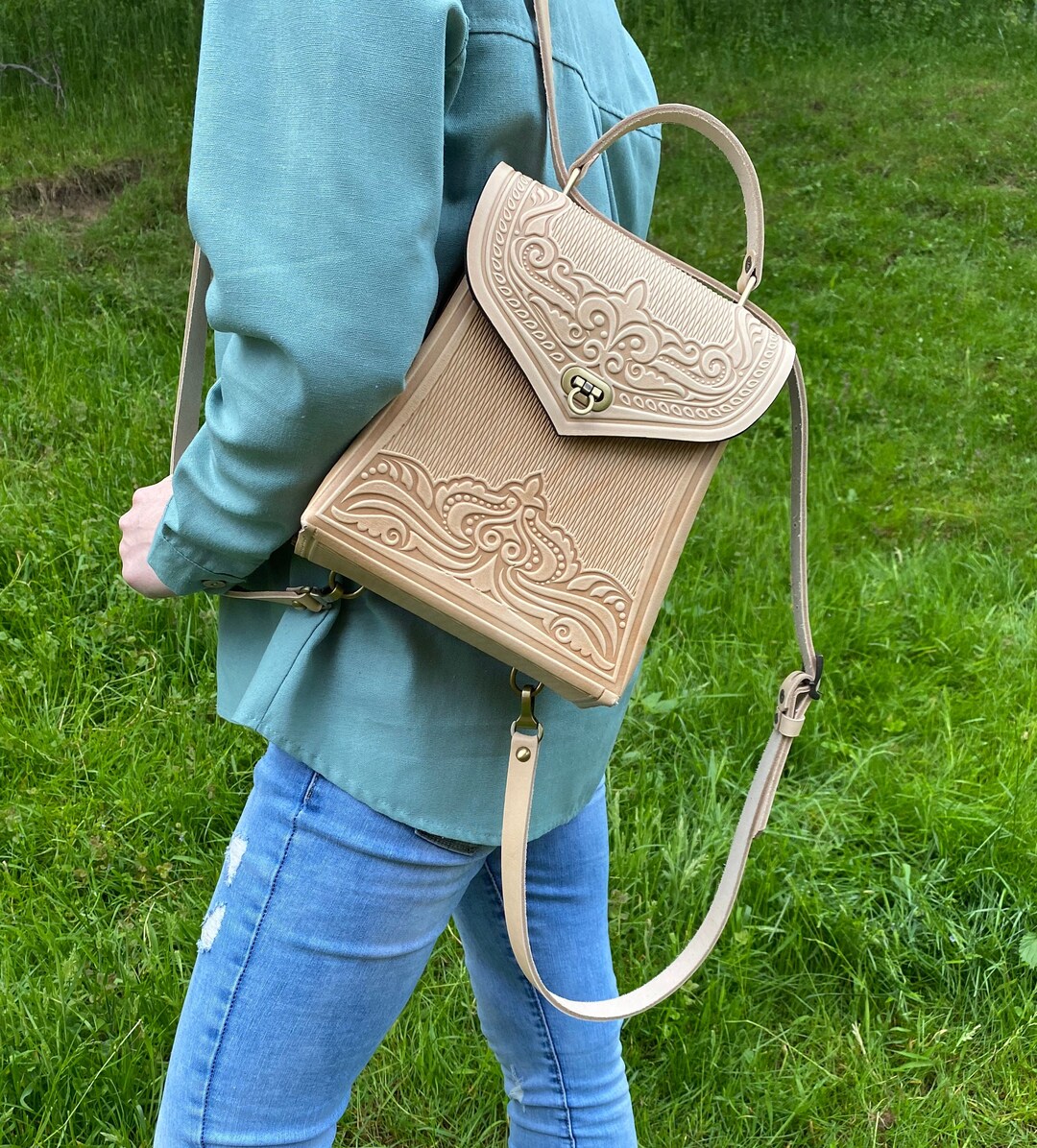 Ivory Leather Backpack, Leather Backpack-bag, City Backpack, Women ...