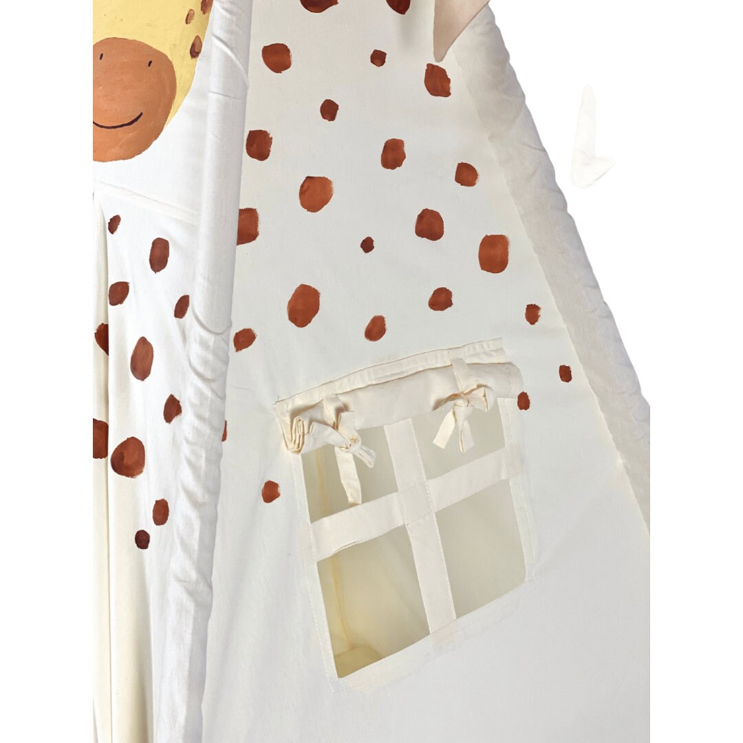 Teepee Cover Giraffe Theme Kids Tent Cover Handpainted - Etsy