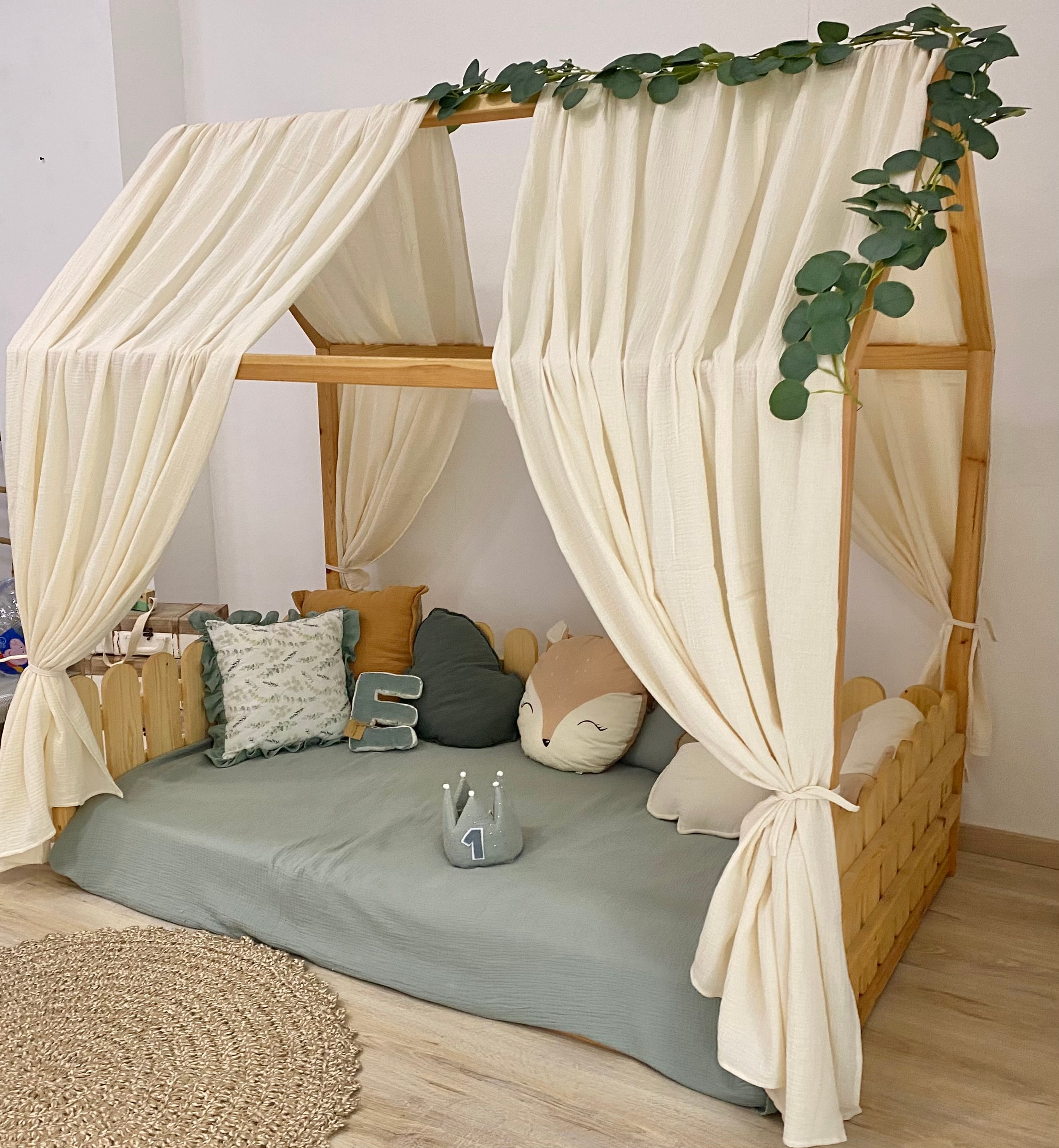 Muslin Canopy Toddler Bed Canopy Playroom Decor Reading - Etsy