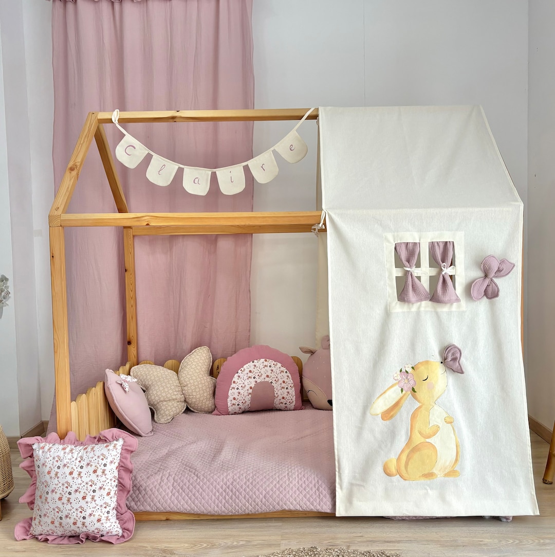 Muslin Canopy | Toddler Bed Canopy | Playroom Decor | Reading Nook ...