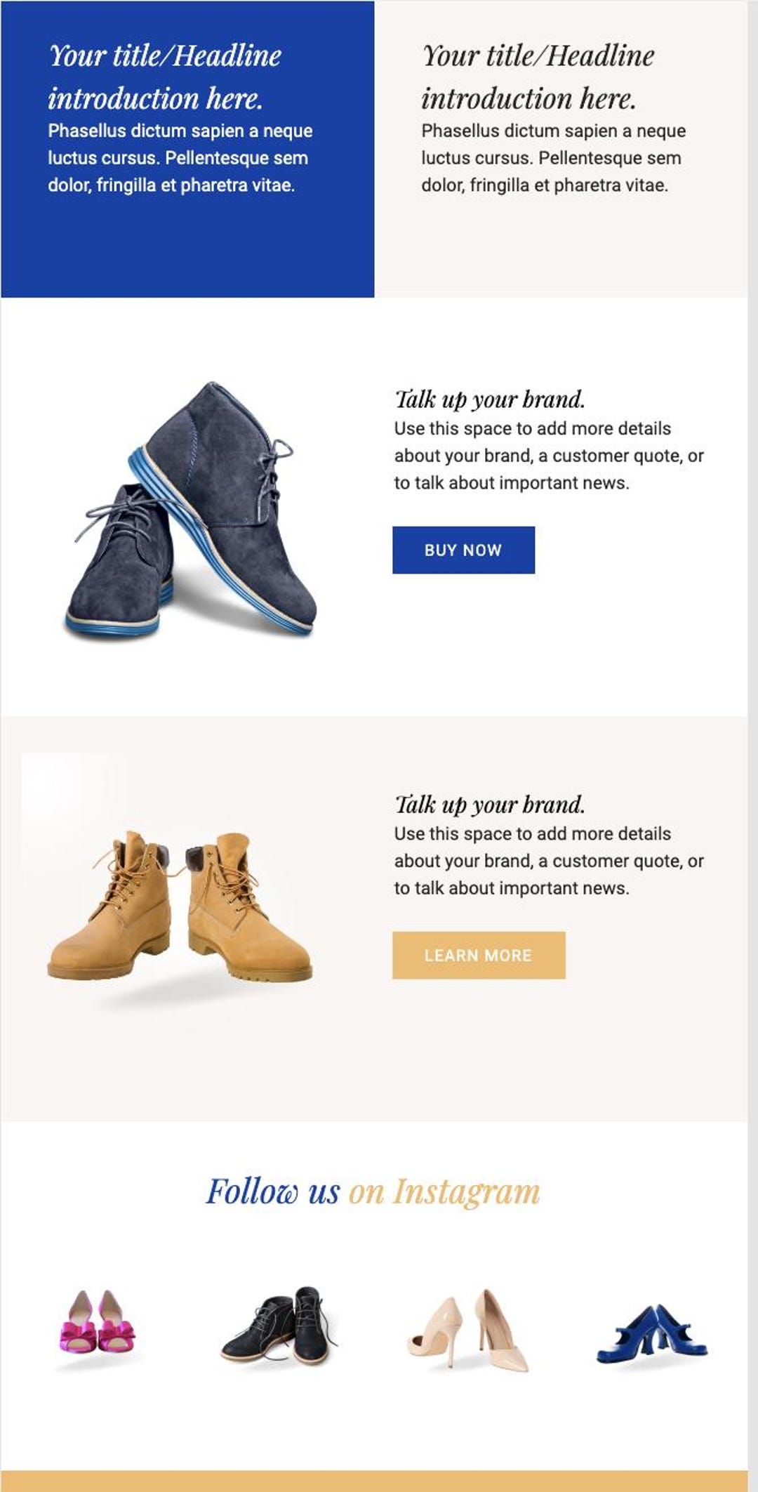 Editable Mailchimp Template for Retail: Shoes & Clothing Stores | Easy ...