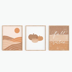 Fall Decor, Printable Wall Art, Set of 3 Prints, Pumpkin Decor ...