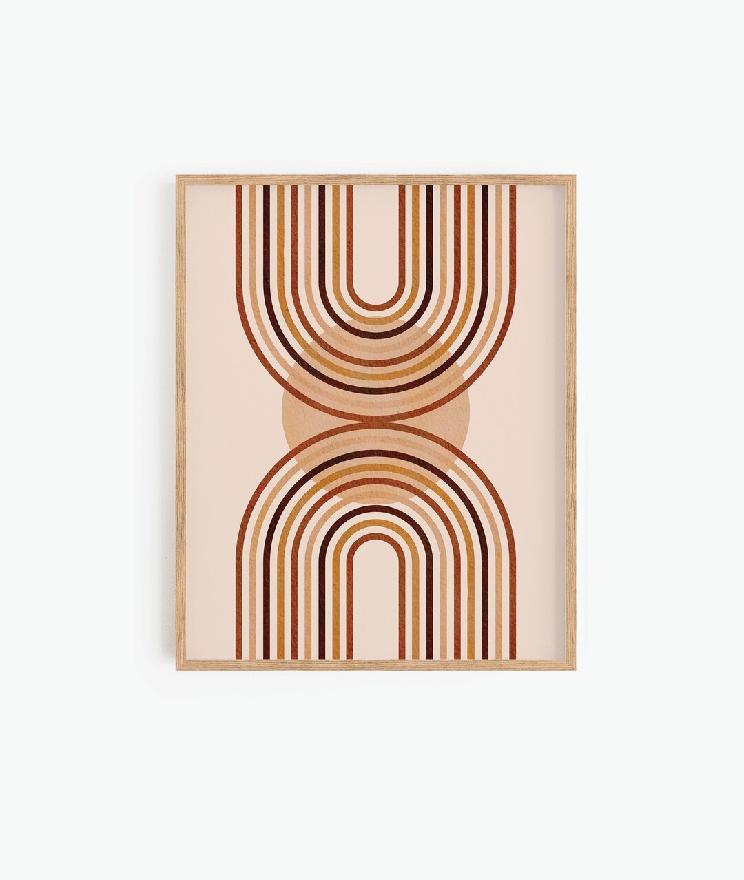 Mid Century Modern, Retro Rainbow Poster, Boho Wall Decor, Minimalist ...