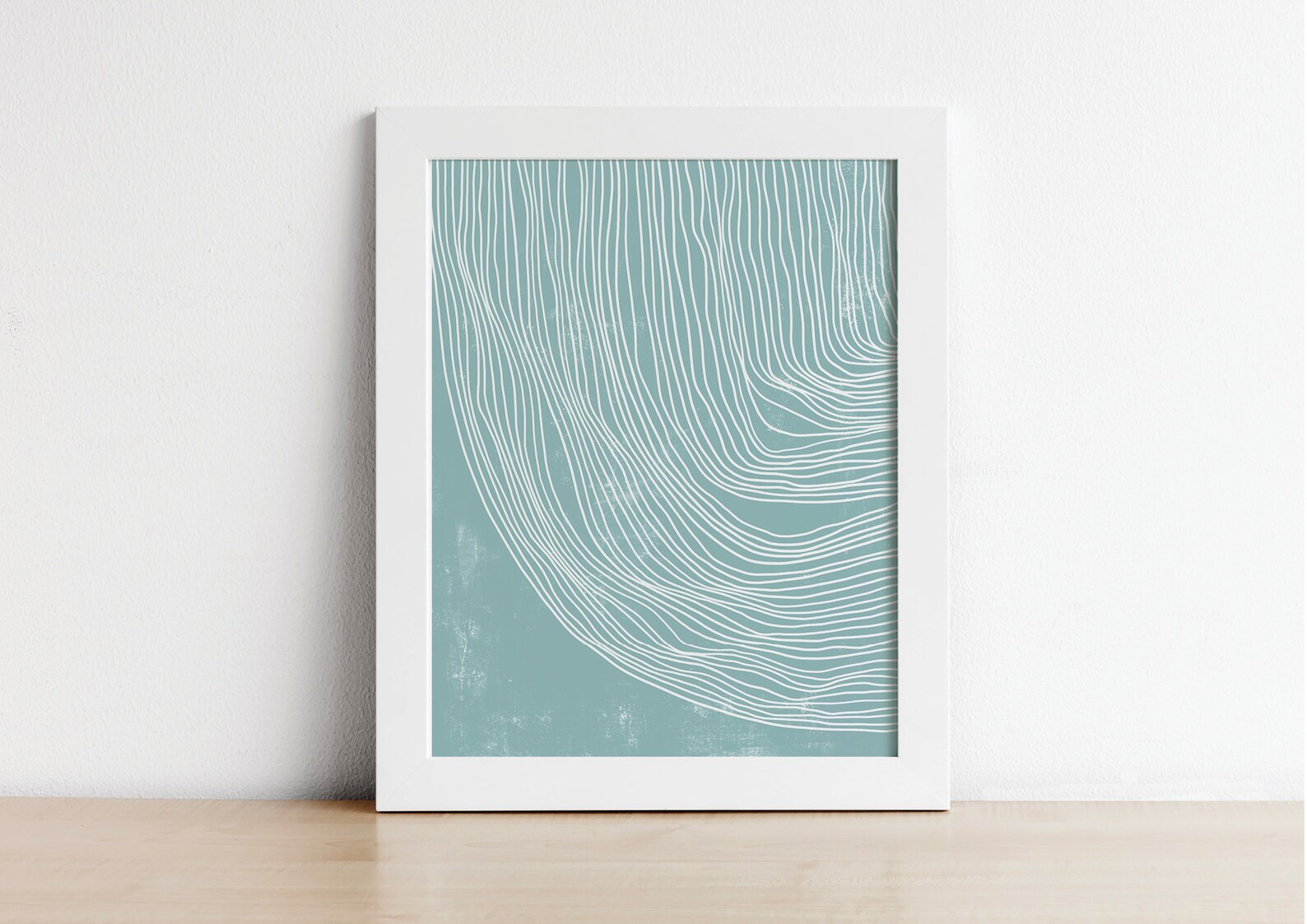 Teal Abstract Art Print, Printable Wall Art, Boho Decor, Stripes Print ...