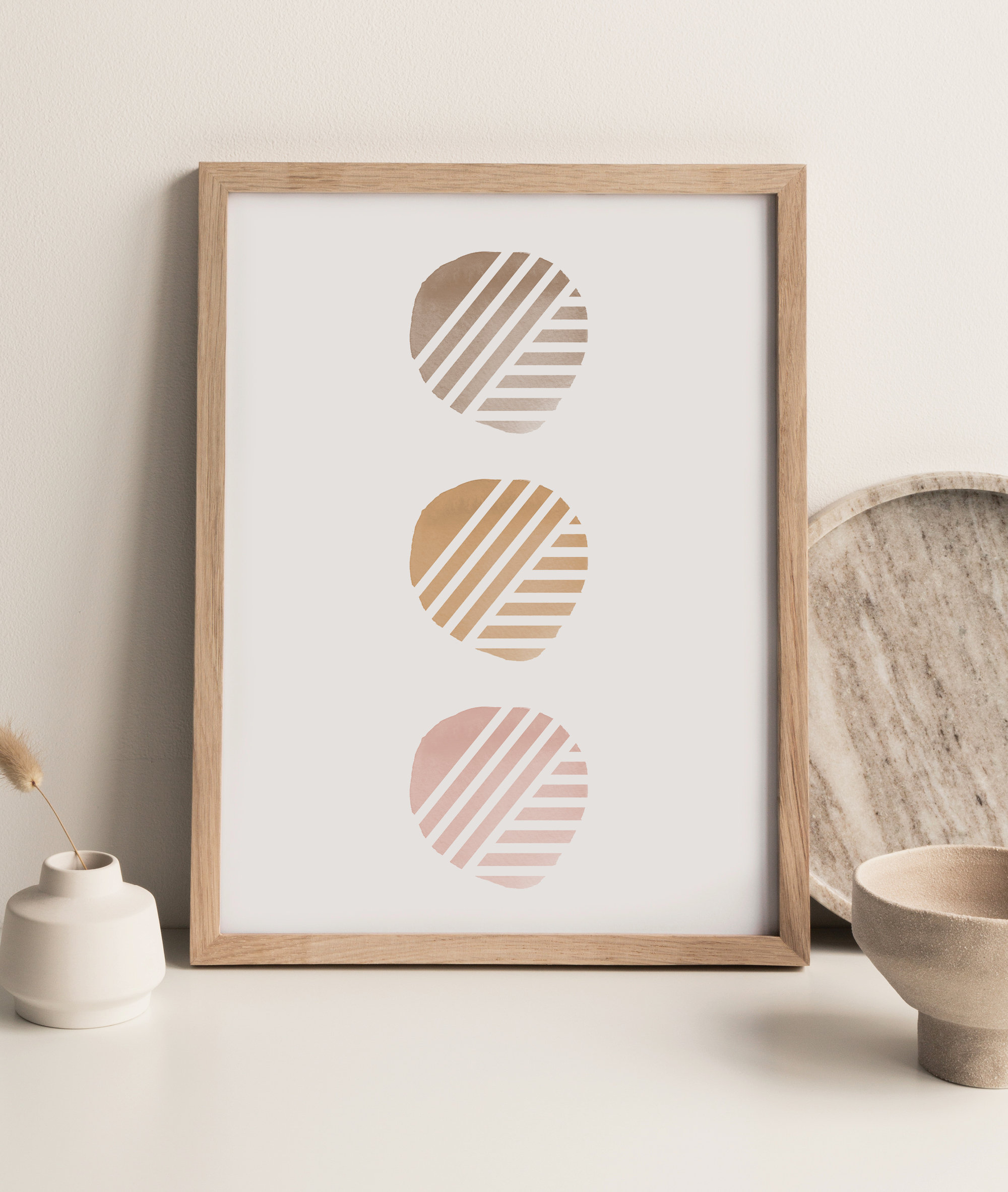 Abstract Art Print, Geometric, Aesthetic Wall Art, Boho Decor ...
