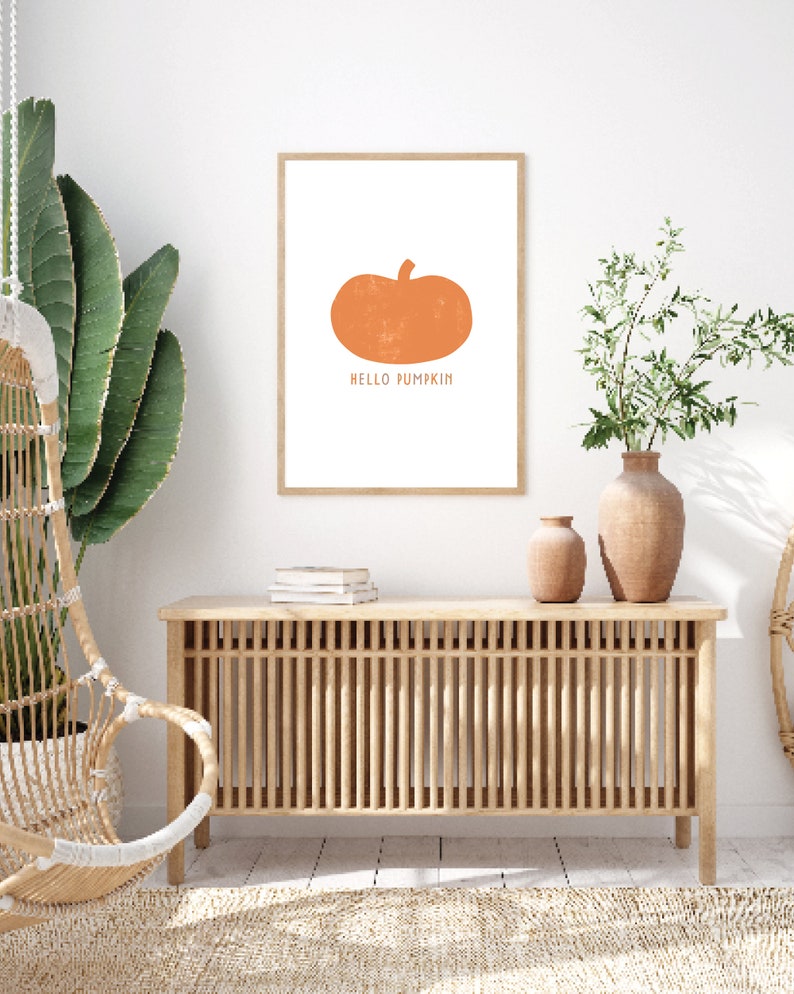 Pumpkin Decor Printable Wall Art Autumn Art Boho Wall - Etsy
